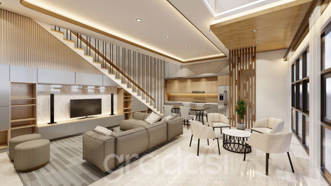 Desain Arsitek Interior Rumah Mas Hariyadi Madiun | Gradasi