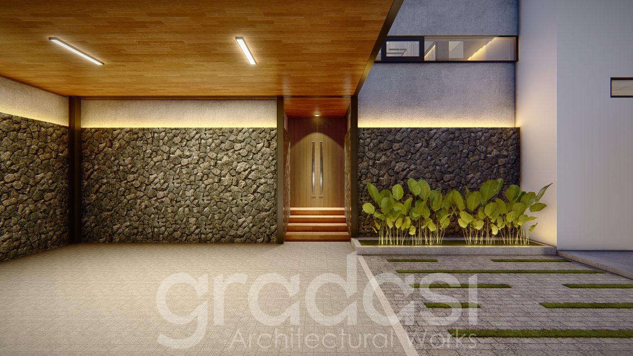 Konsep Desain Area Garasi Gudang Mas Feris Malang | Gradasi