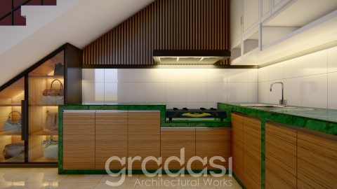 Konsep Desain Interior Kitchen Set | Gradasi Studio