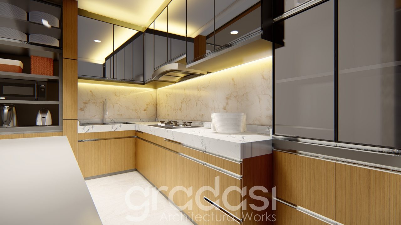 Konsep Desain Interior Kitchen Set | Gradasi Studio