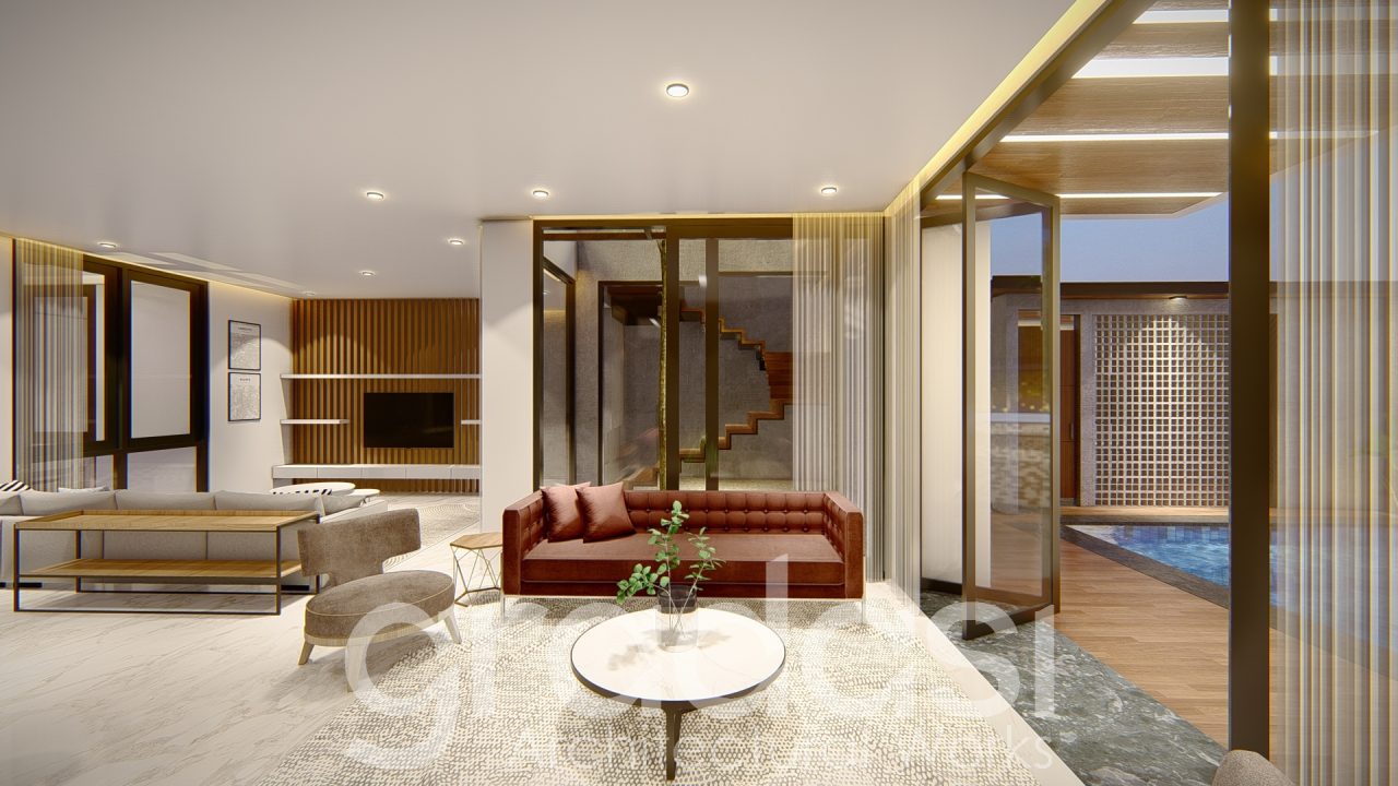 Konsep Desain Interior & Tangga Mas Feris Malang | Gradasi
