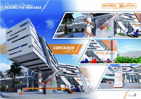 Konsep Desain Parking & Rest Area Rawa Buaya Jakarta | Gradasi Arsitek